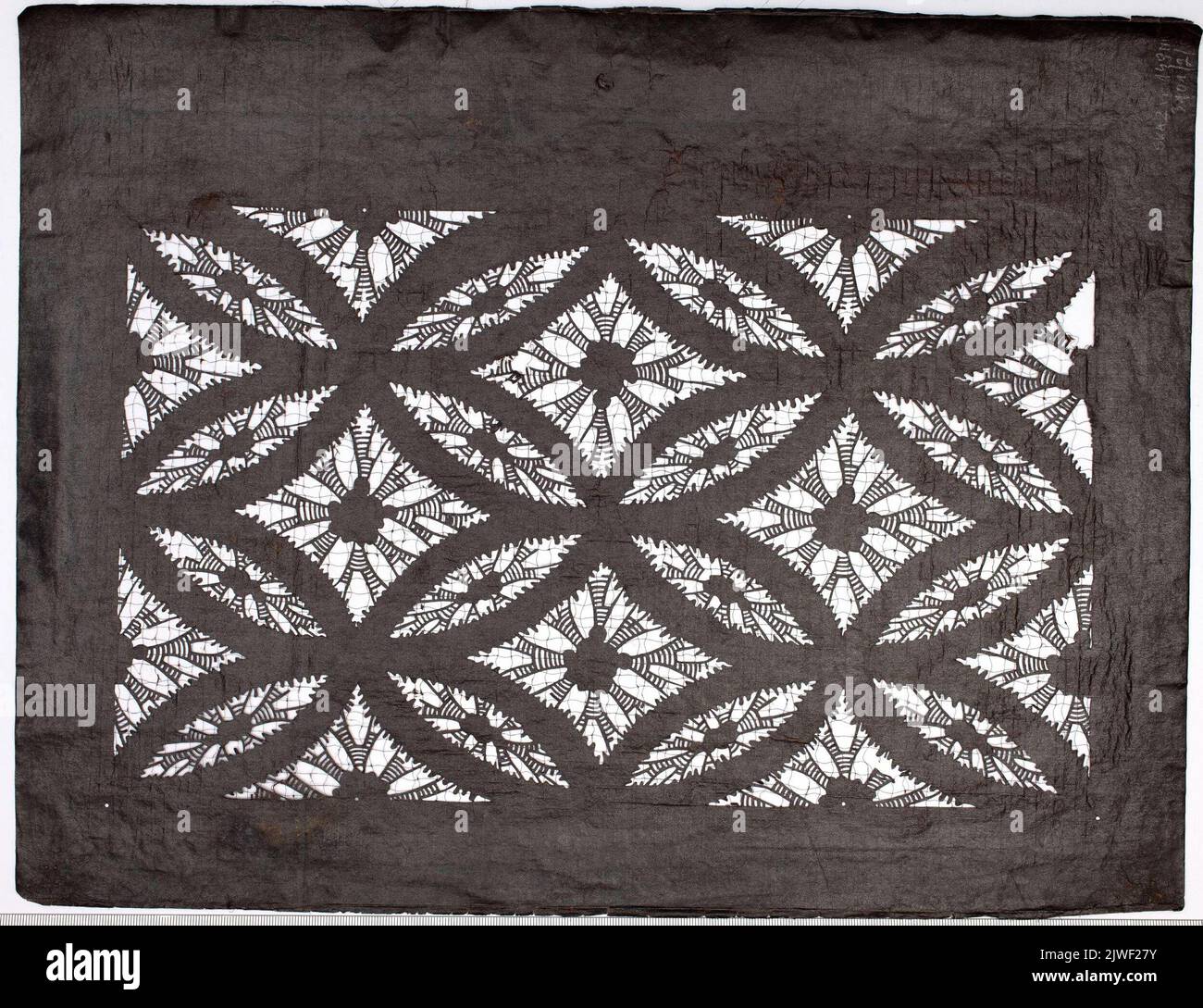 Katagami stencil; shippo pattern. unknown, author Stock Photo - Alamy