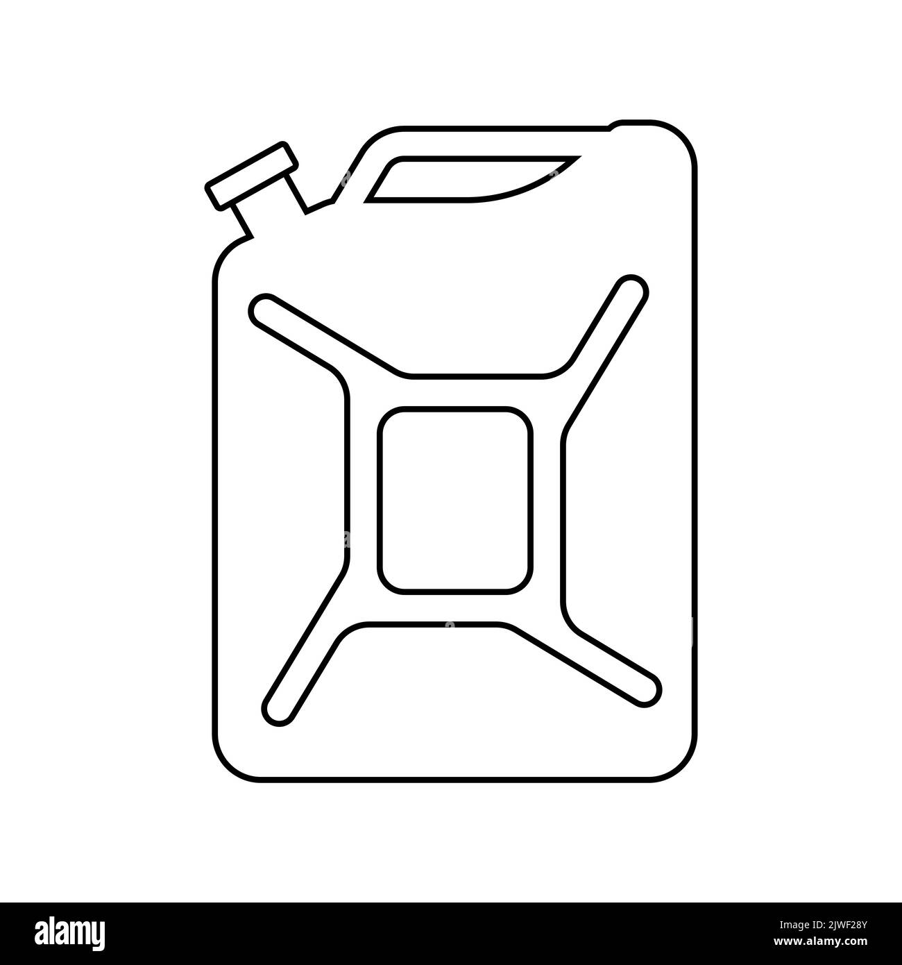 Canister icon. Fuel tank icon. Black linear canister icon. Vector ...