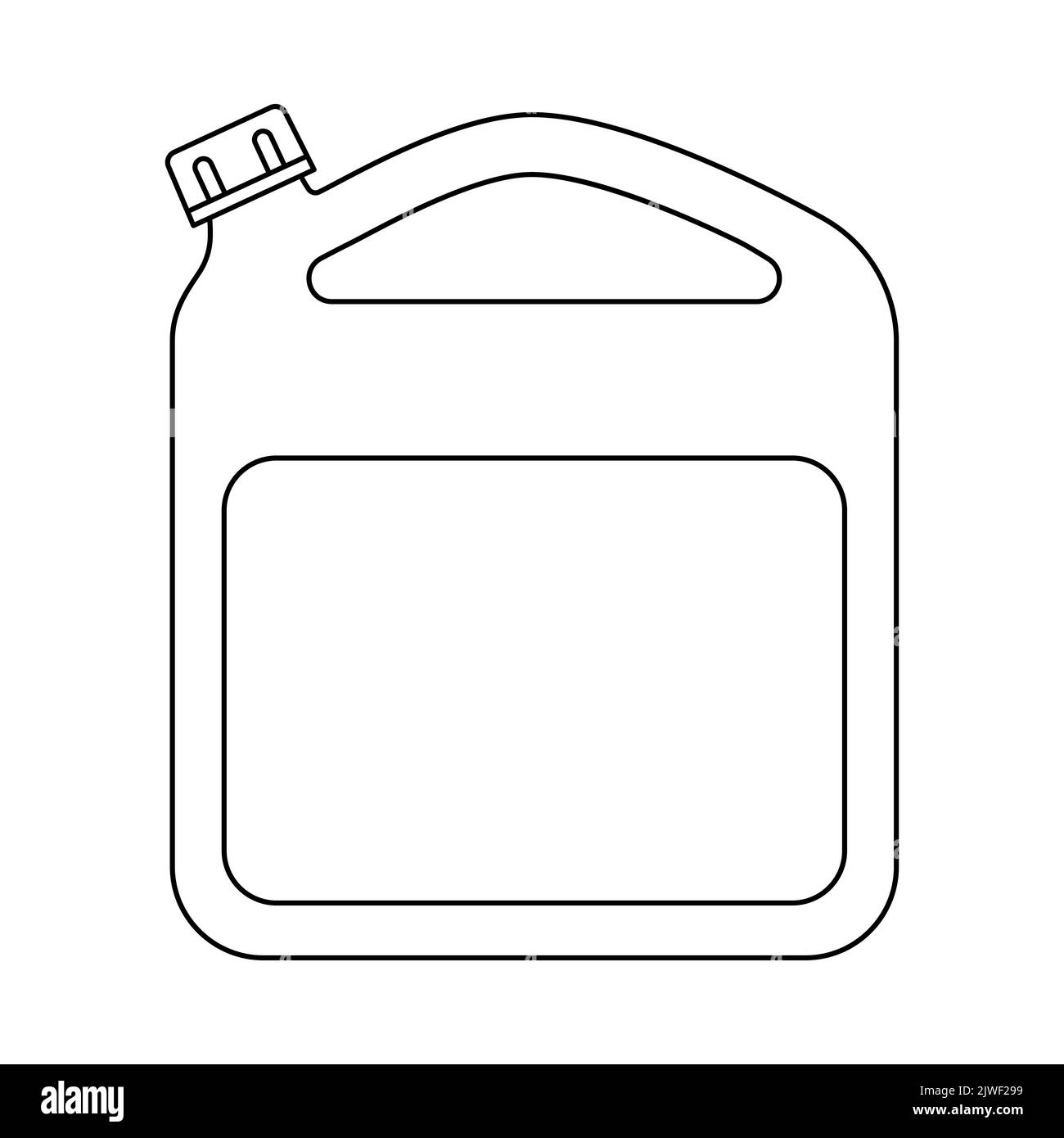 Canister icon. Fuel tank icon. Black linear canister icon. Vector ...