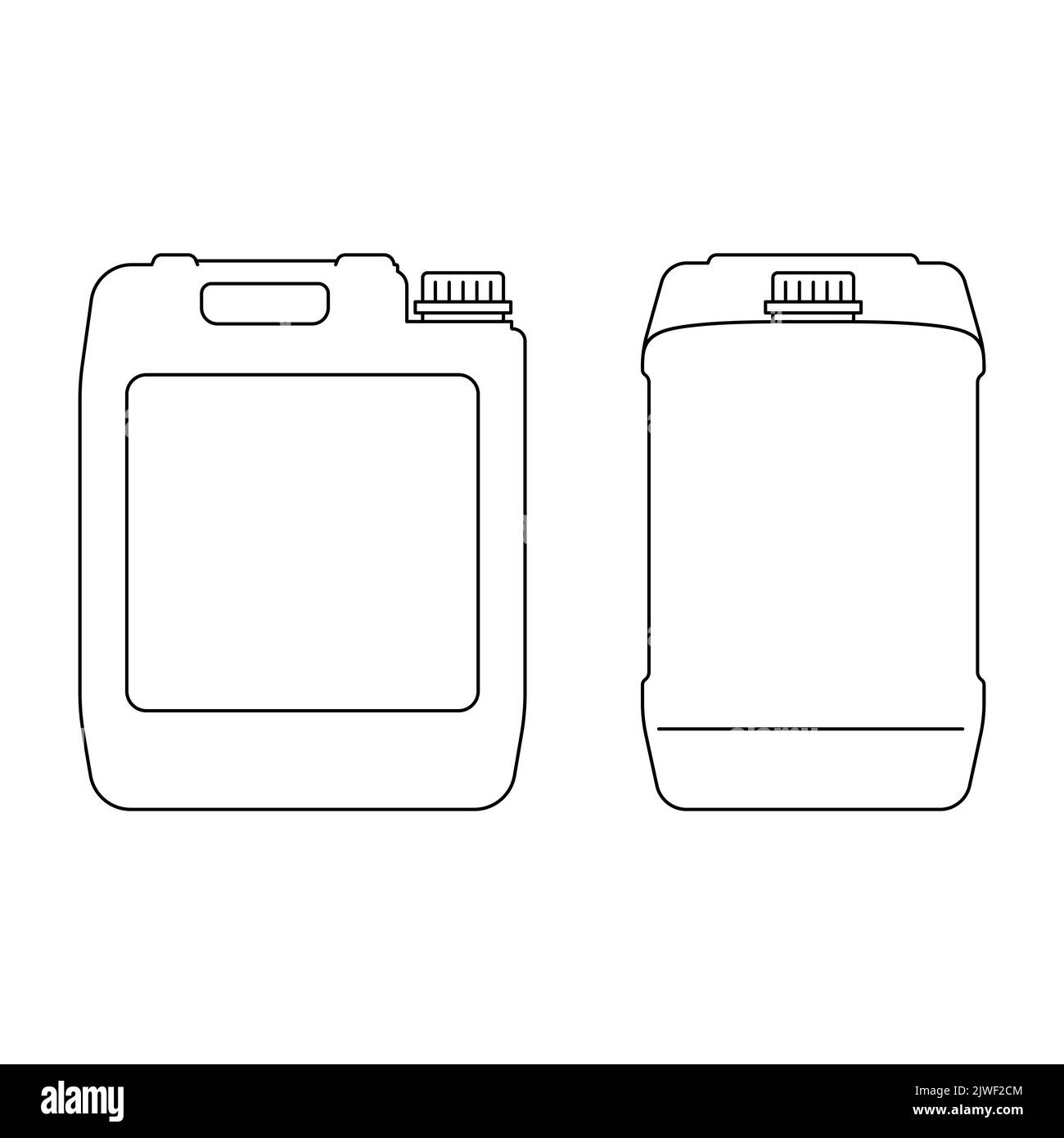 Canister icon. Fuel tank icon. Black linear canister icon. Vector ...