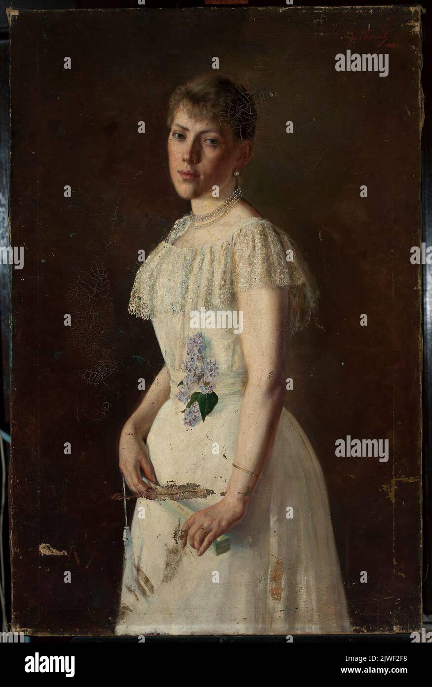 Portrait of Wanda Suchocka. Kauzik, Jan (1860-1930), painter Stock ...