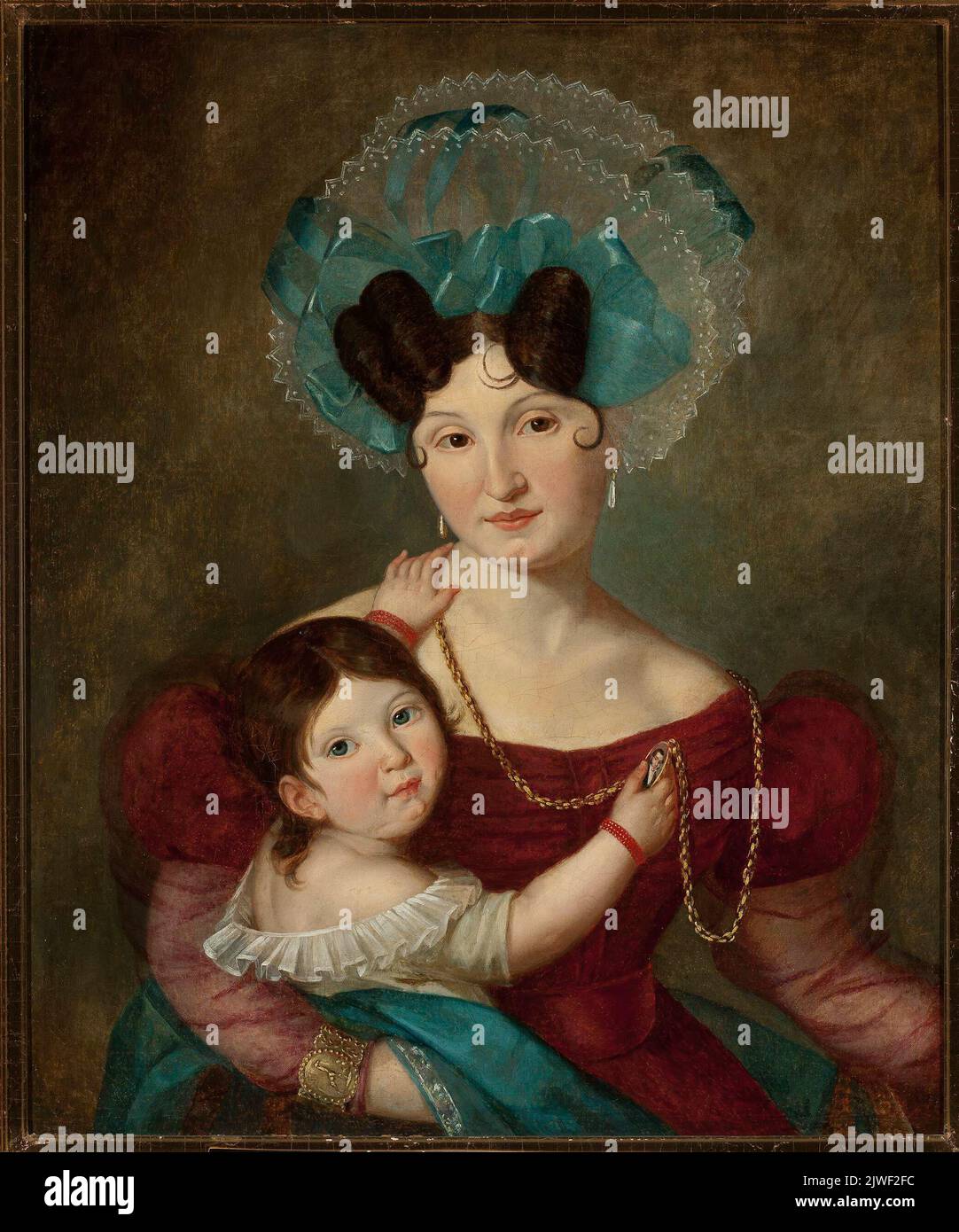 Portrait of Maria Anna Rawicz (1807–1887) with her son Jaś (1832–1863 ...