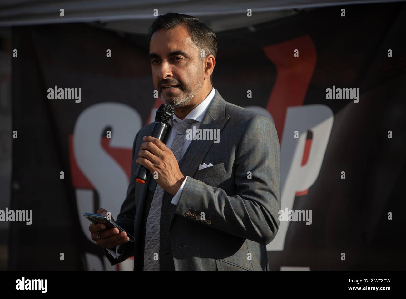 Glasgow, Scotland, 5 September 2022. Aamer Anwar, Scottish political ...