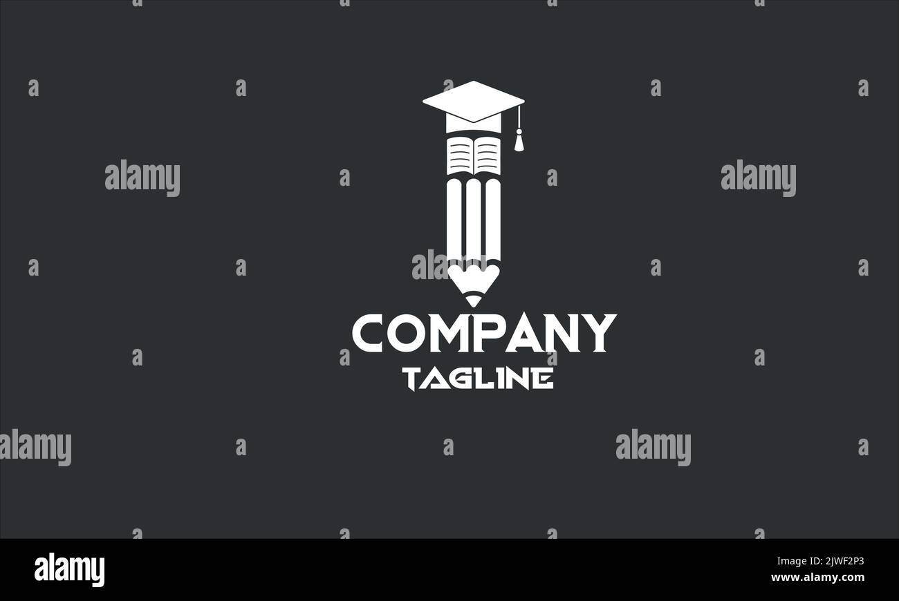 minimal education pencil logo template Stock Vector Image & Art - Alamy