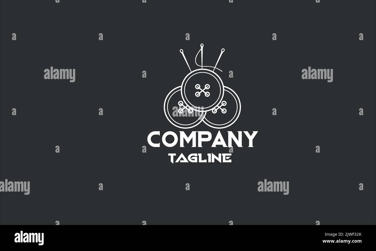 minimal sewing logo template Stock Vector Image & Art - Alamy