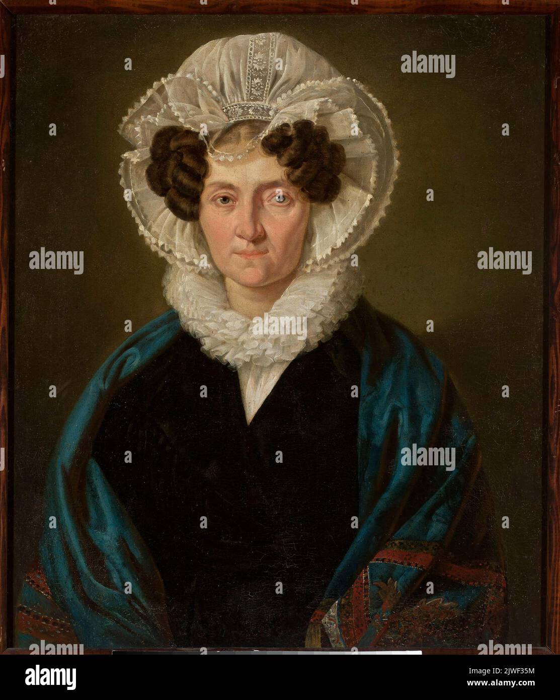 Portrait of a matron in a cap. nieznany malarz polski, painter Stock ...