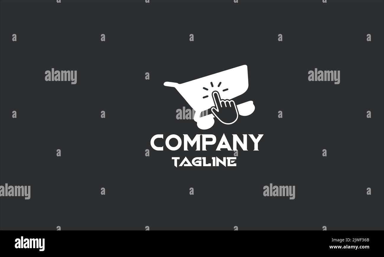 minimal online shopping logo template Stock Vector Image & Art - Alamy