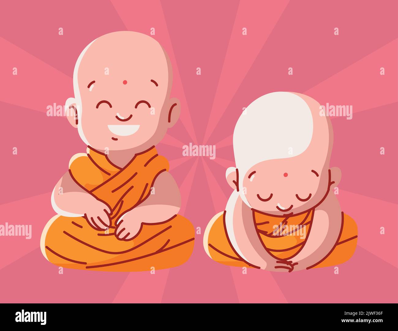buddhist monks sitting Stock Vector Image & Art - Alamy