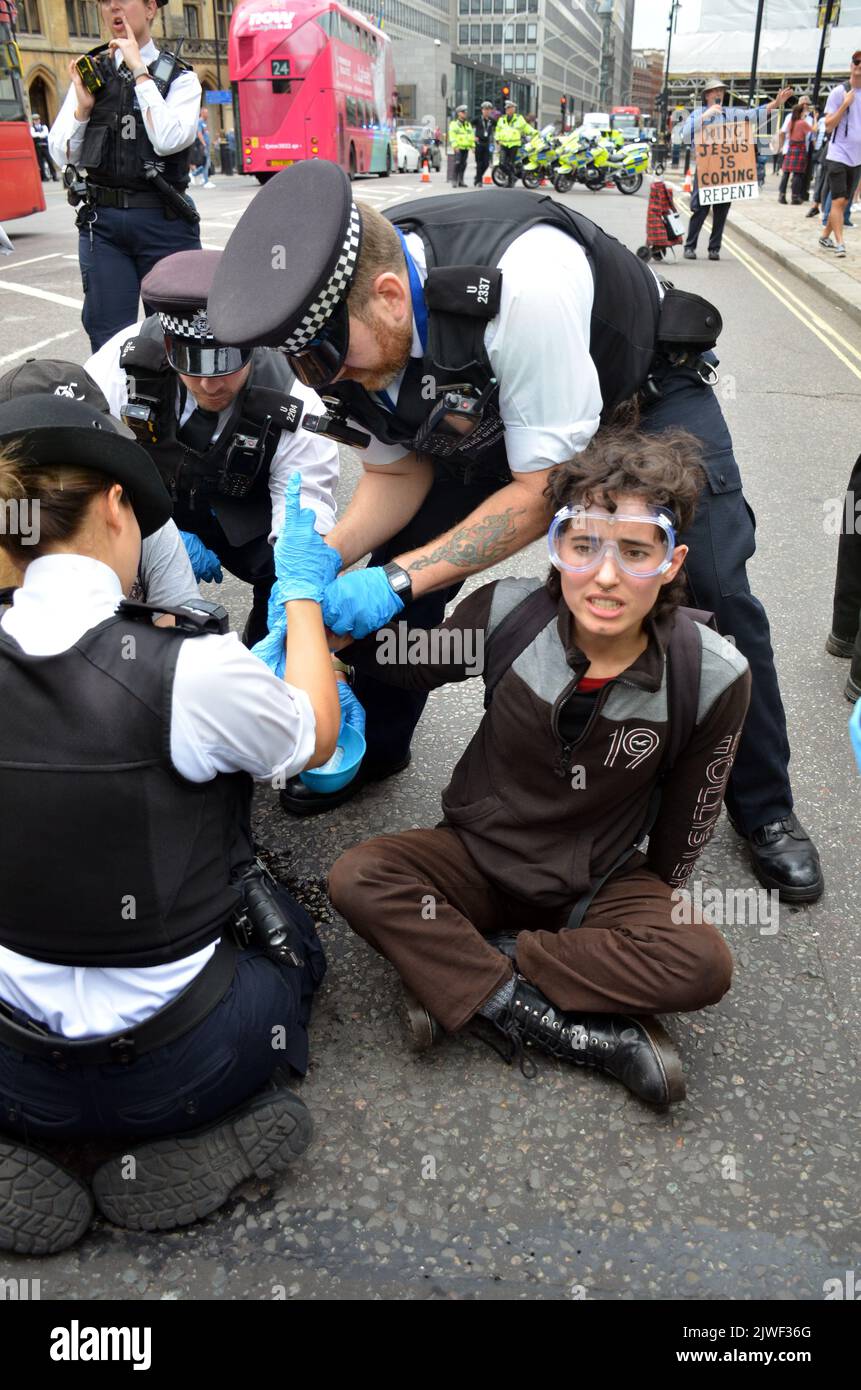 London, UK, 5 Sept 2022. Animal Rebellion protest outside the ...