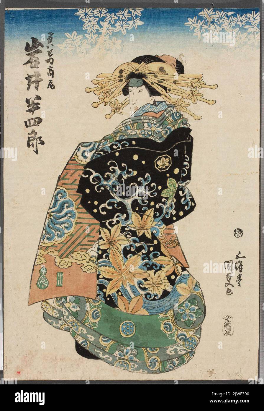 Onnagata actor Iwai Hanshiro V. Utagawa, Kunisada I (1786-1864 ...