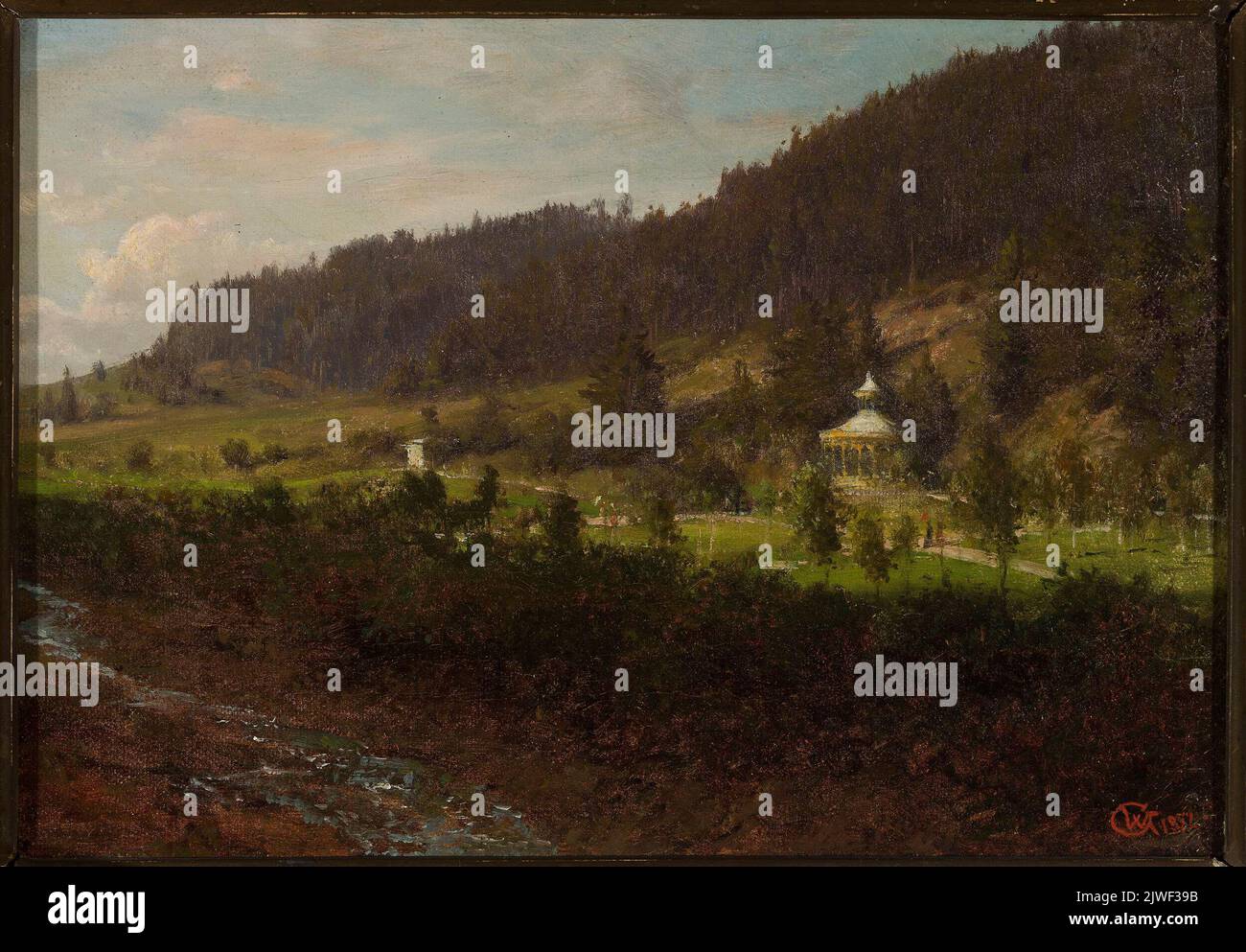 Submontane landscape. Gerson, Wojciech (1831-1901), painter Stock Photo ...