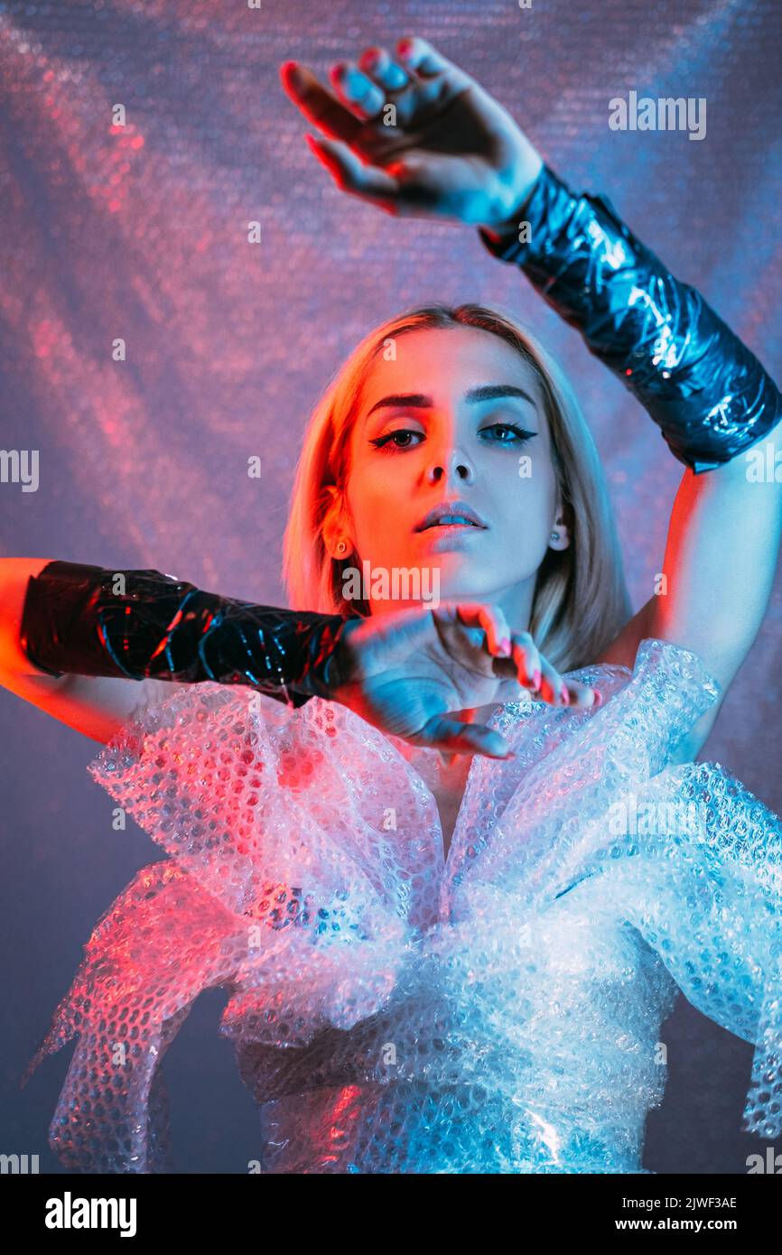 beauty art portrait female plastic fashion waste Stock Photo - Alamy