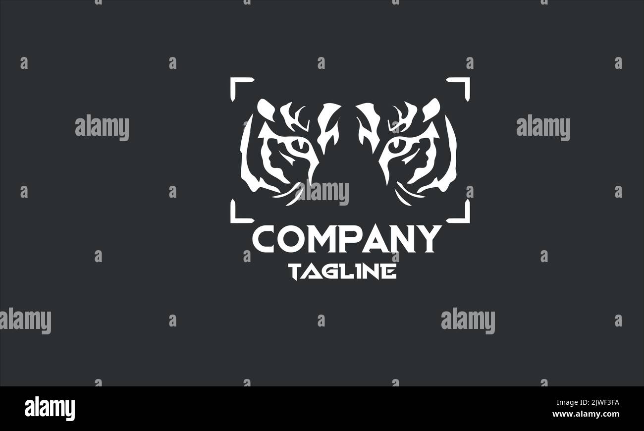 minimal tiger logo template Stock Vector Image & Art - Alamy