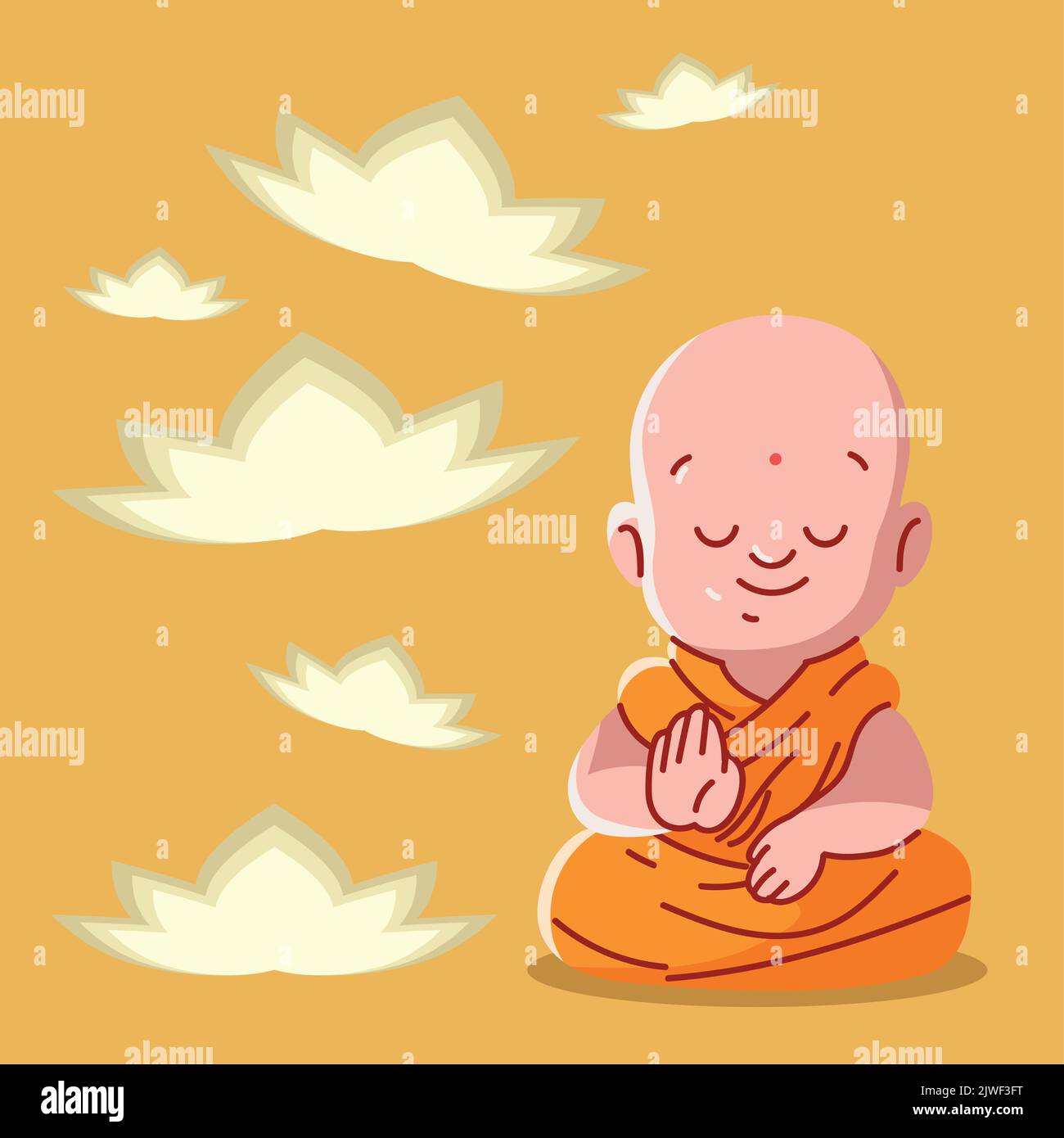 buddhist monk in lotus position Stock Vector Image & Art - Alamy