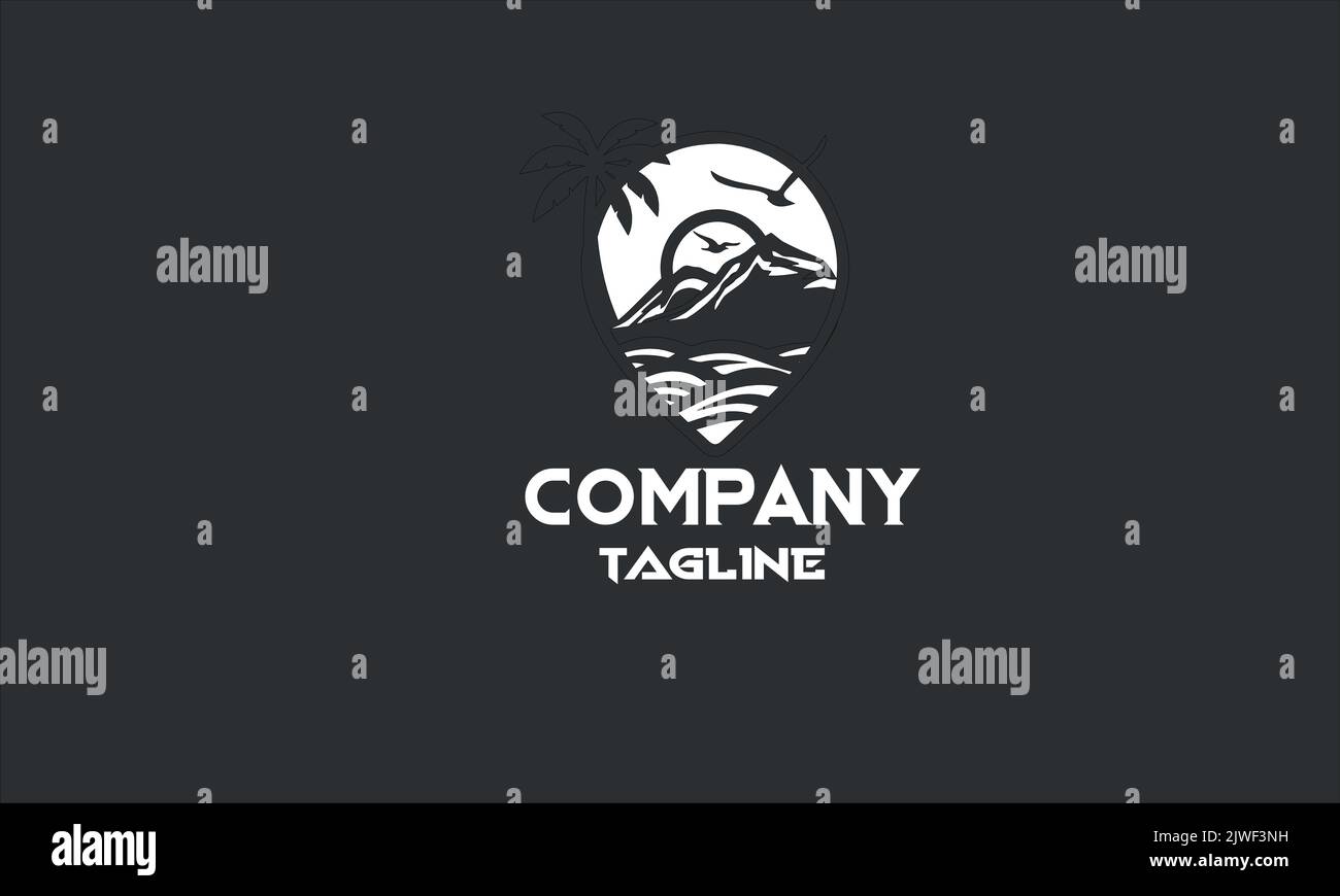 minimal tourism logo template Stock Vector Image & Art - Alamy