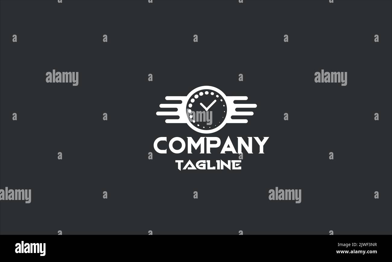 minimal watch logo template Stock Vector Image & Art - Alamy