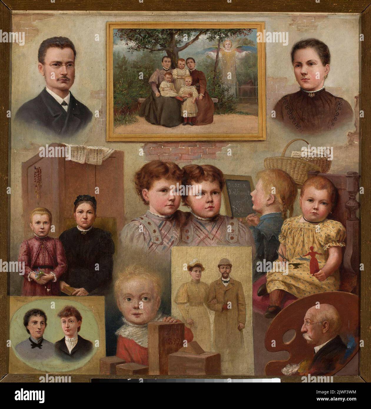 Collective portrait of the Kalinowski family with the painter's self ...