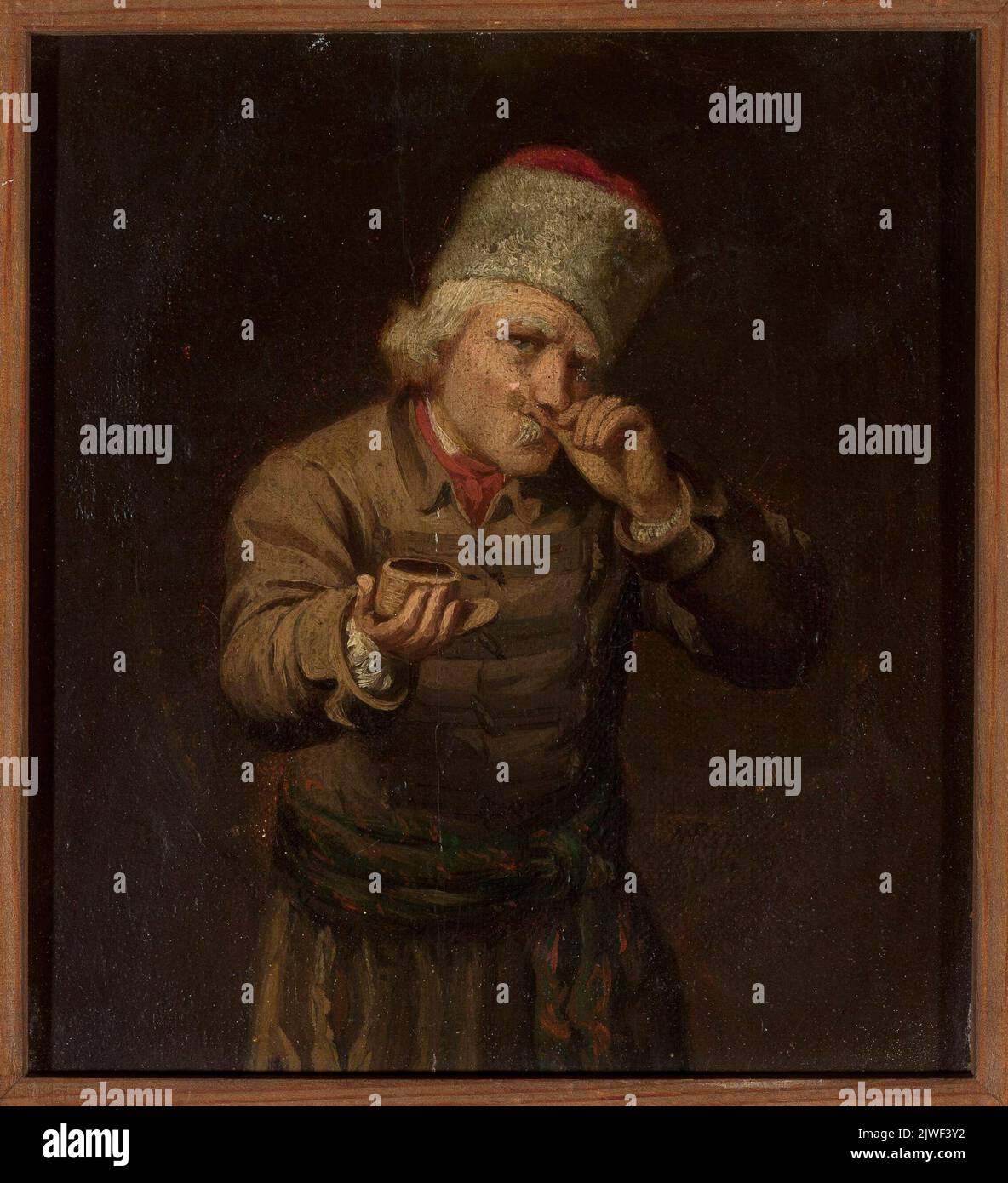 Peasant taking a pinch of snuff. Piotrowski, Antoni (1853-1924 ...