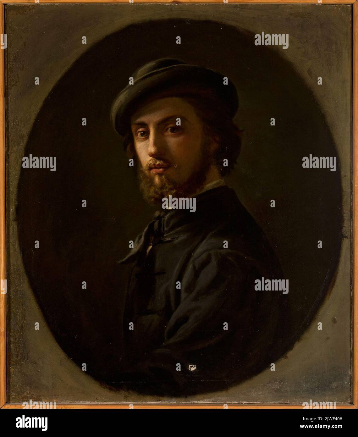 Self-portrait as a young man. Horowitz, Leopold (1838-1917), painter ...