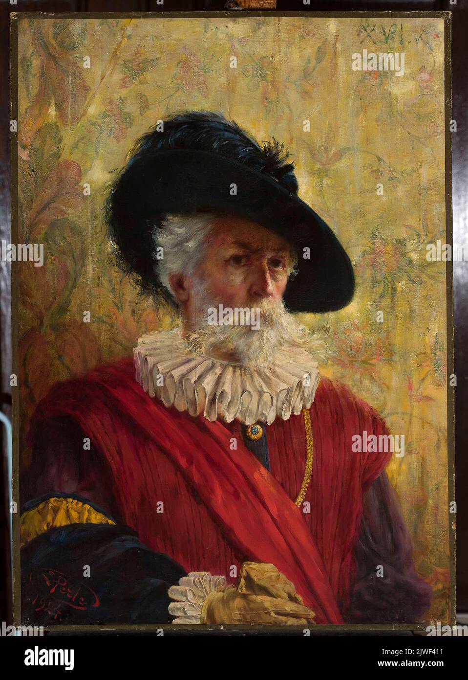 Self-portrait in the 16th-century costume. Perle, Edmund (1854-1935 ...
