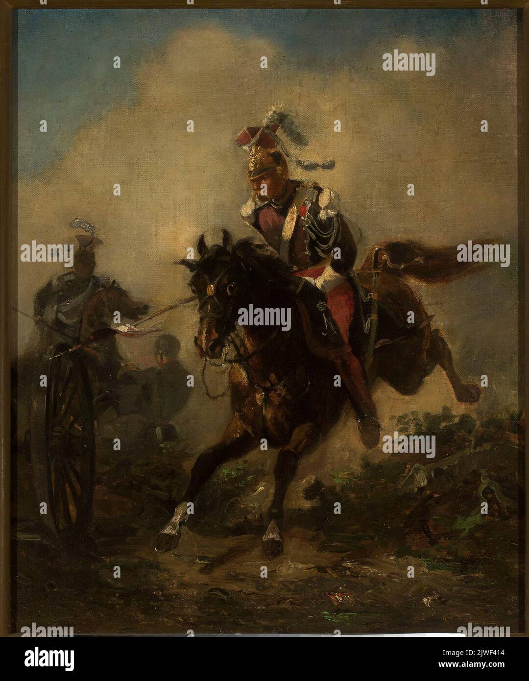 Light cavalryman charging. Pillati, Henryk (1832-1894), painter Stock ...