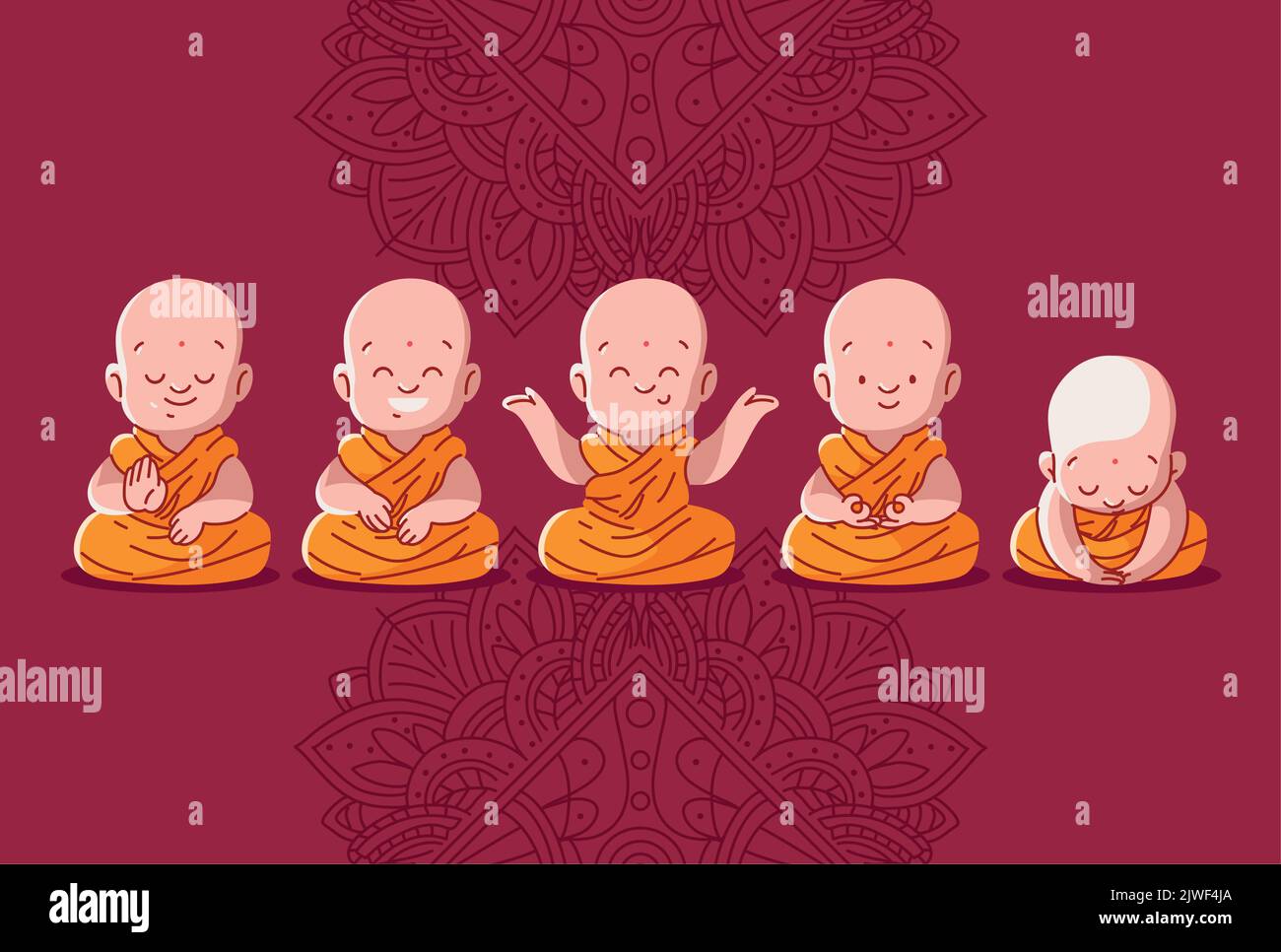 Hindu monk in traditional Stock Vector Images - Alamy