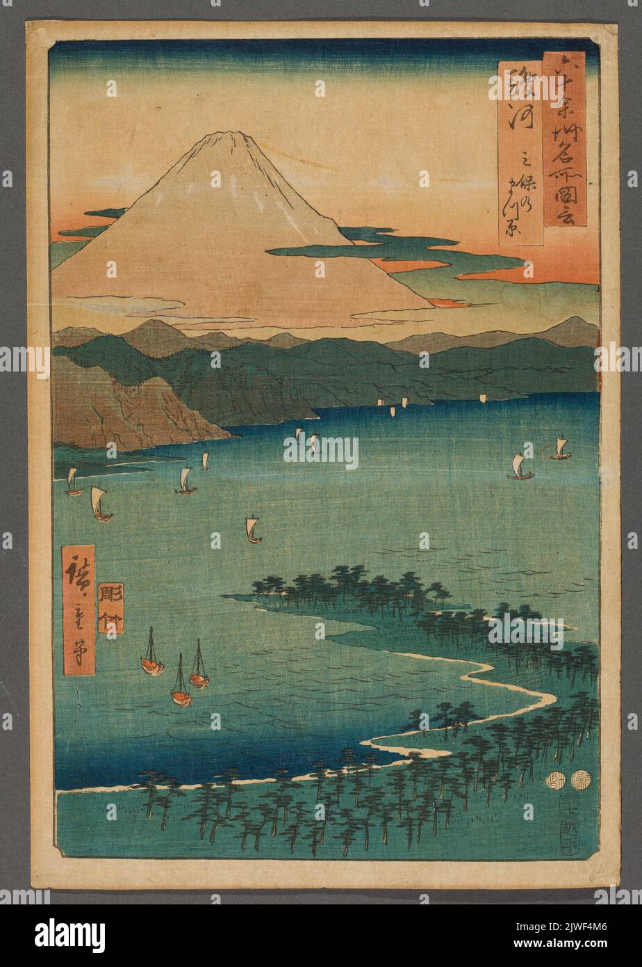 View of Miho-no Matsubara, Suruga Province; print from the series ...