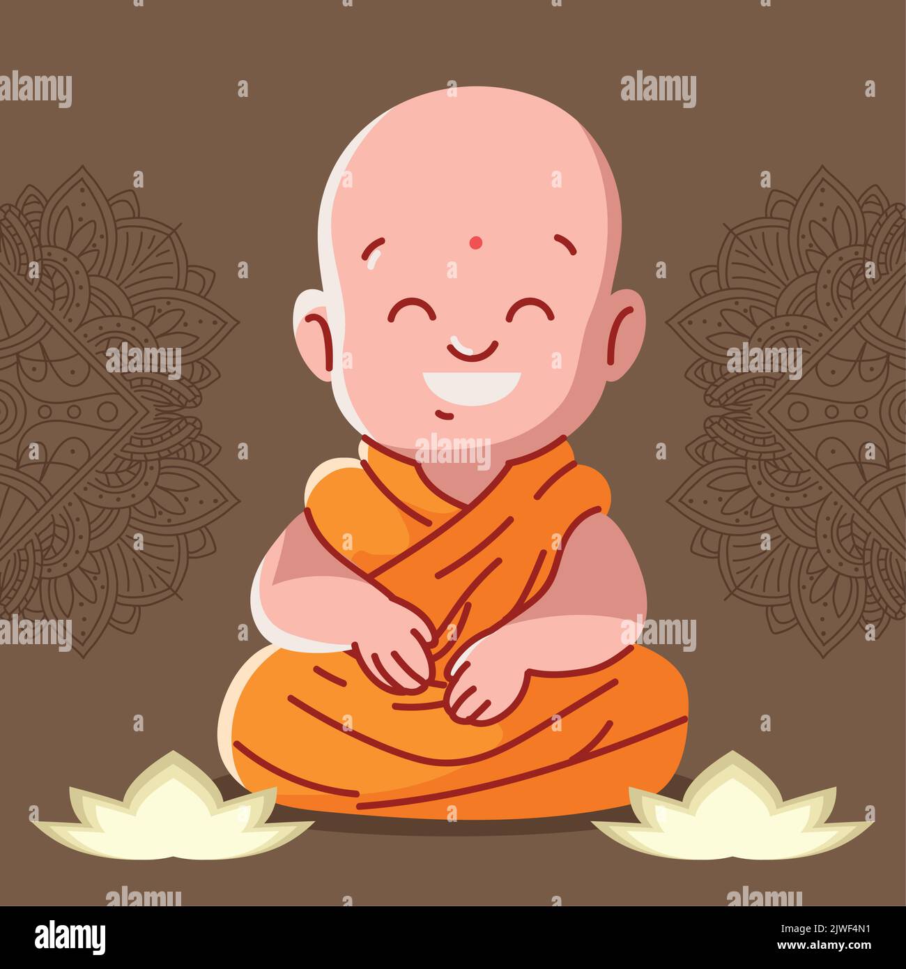 buddhist monk lotus pose Stock Vector Image & Art - Alamy
