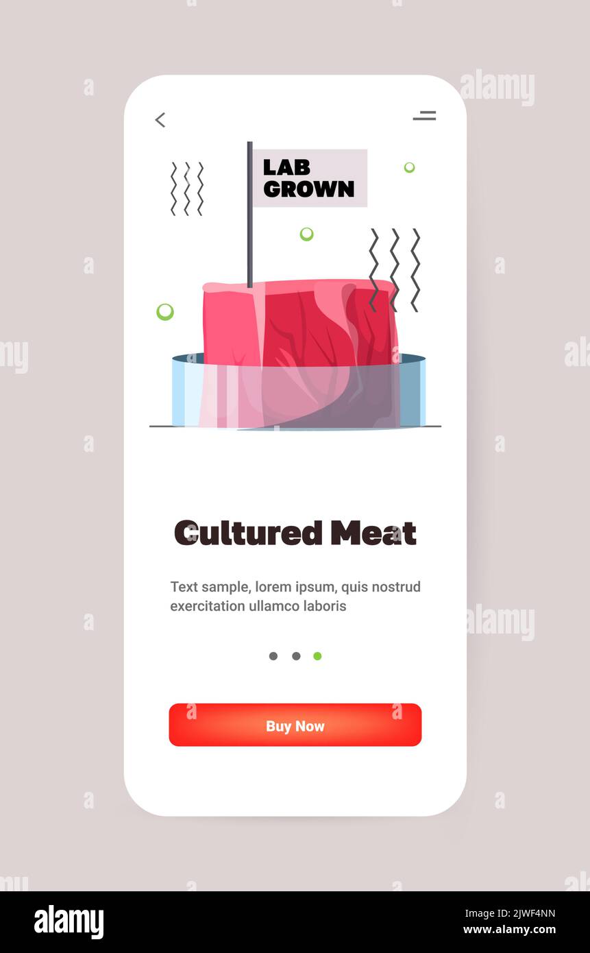 cultured raw red meat made from animal cells artificial lab grown meat ...
