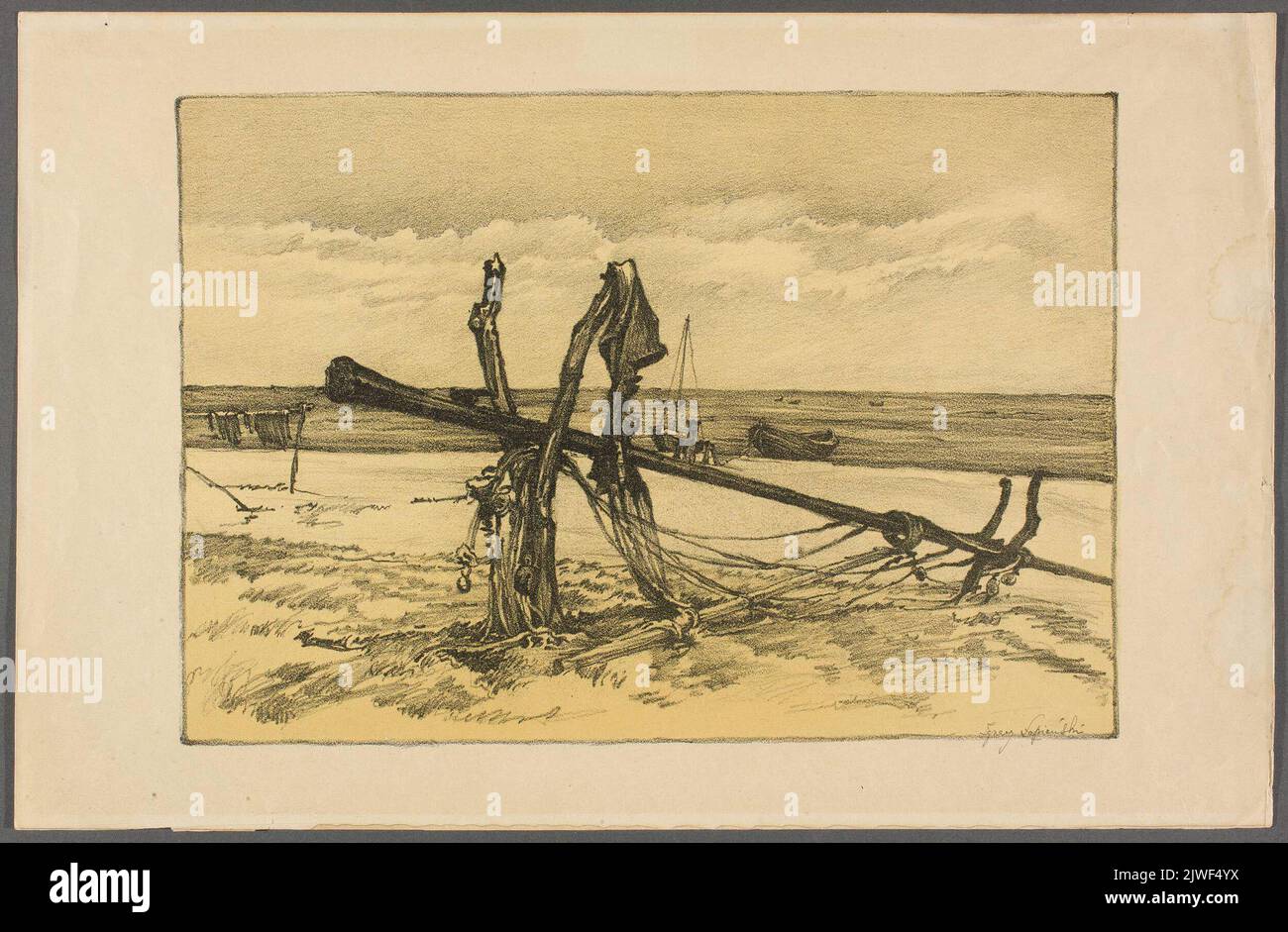Old Gdynia. Łopieński, Ignacy (1865-1941), graphic artist Stock Photo ...