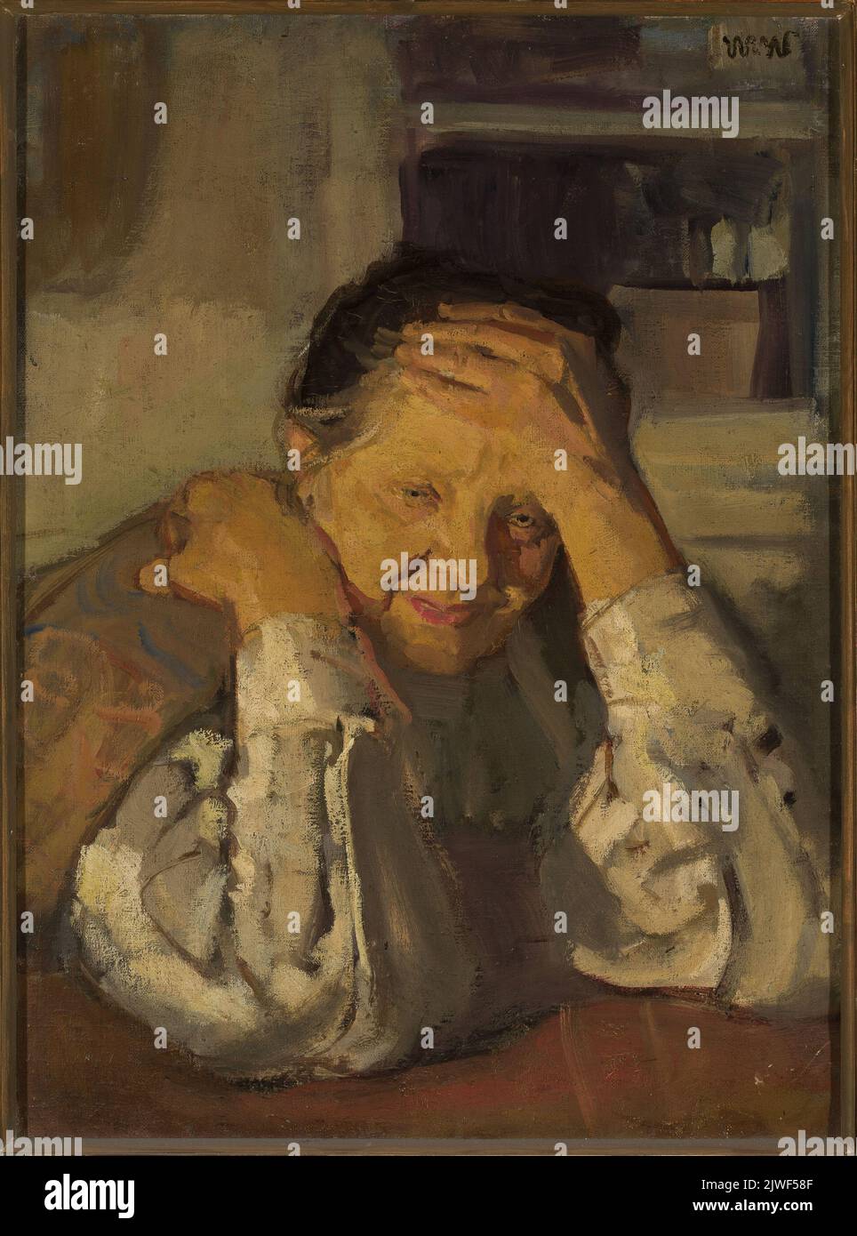 Portrait of artist’s mother. Weiss, Wojciech (1875-1950), painter Stock ...
