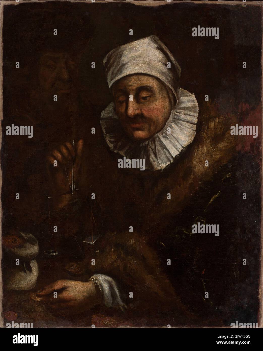 Alchemist in a white ruff. nieznany malarz polski, painter Stock Photo ...