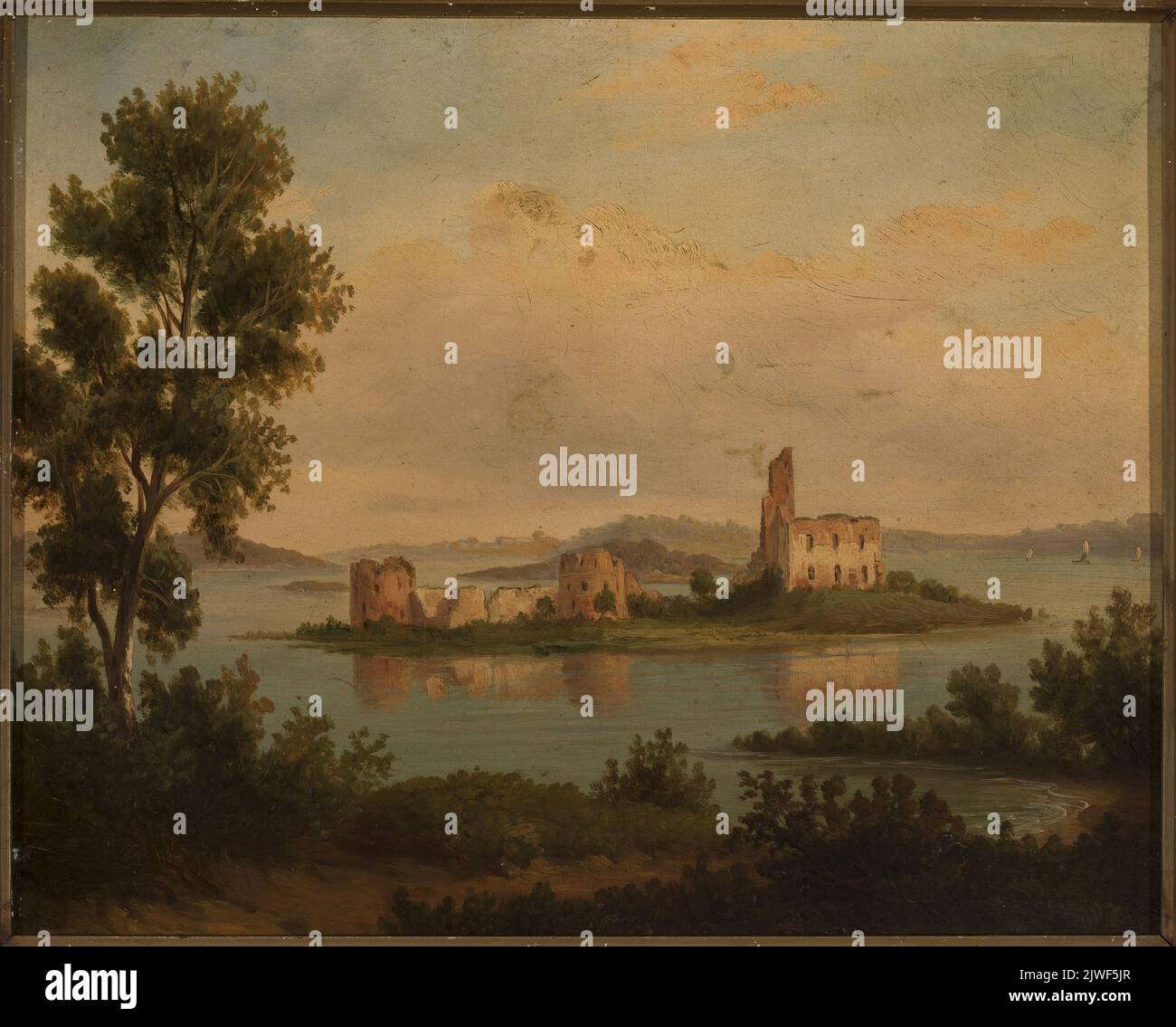 Castle in Trakai. Breslauer, Chrystian (1802-1882), painter Stock Photo ...