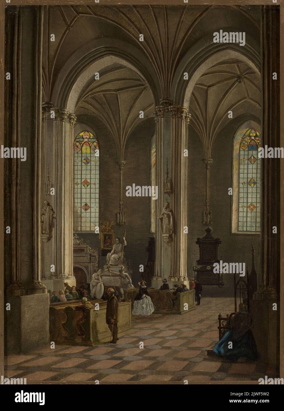 Interior of St. John’s Cathedral in Warsaw. Zaleski, Marcin (1796-1877 ...