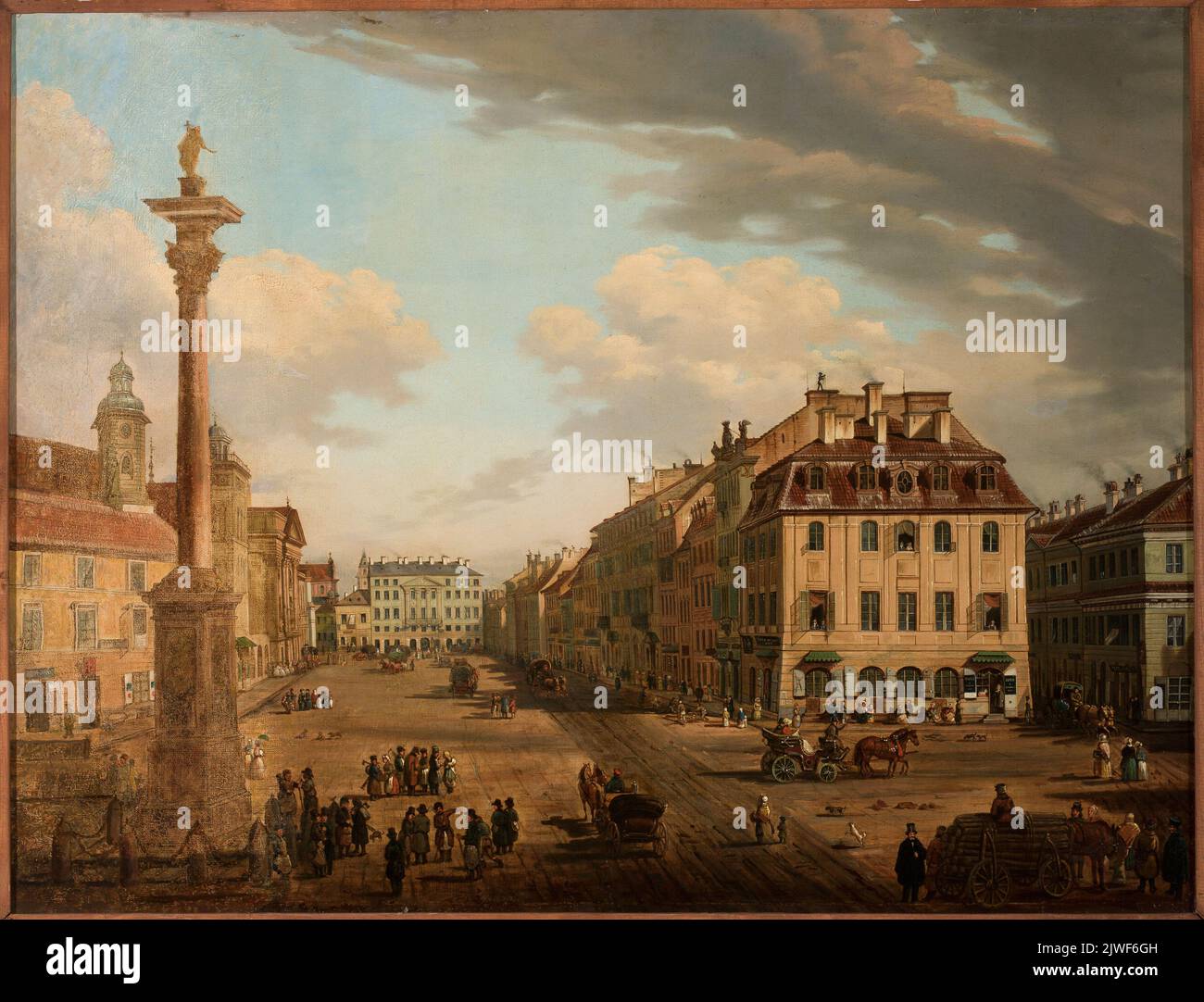 View from the Castle Square towards Krakowskie Przedmieście. Romanowski ...