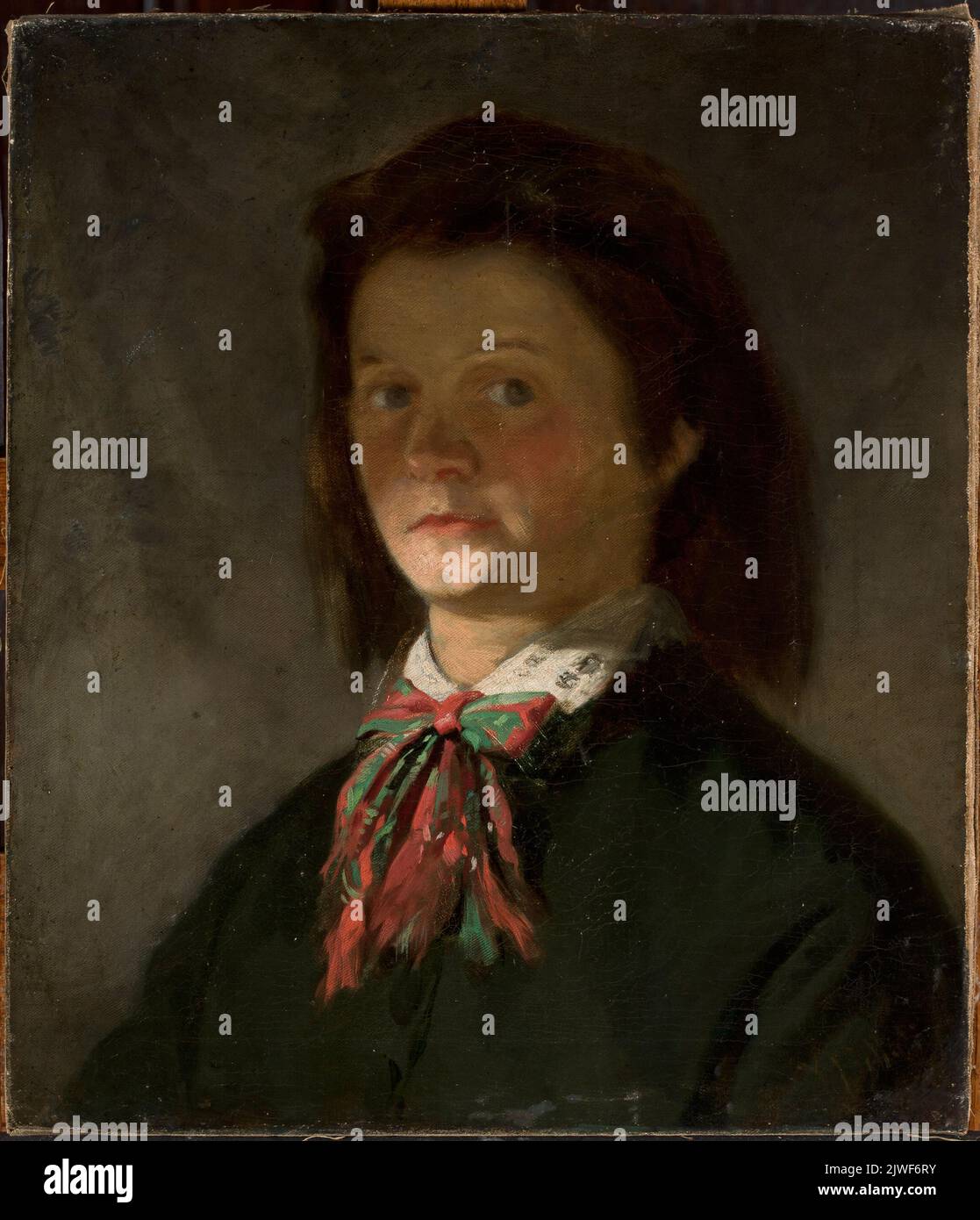 Portrait of artist’s wife. Pillati, Ksawery (1843-1902), painter Stock ...