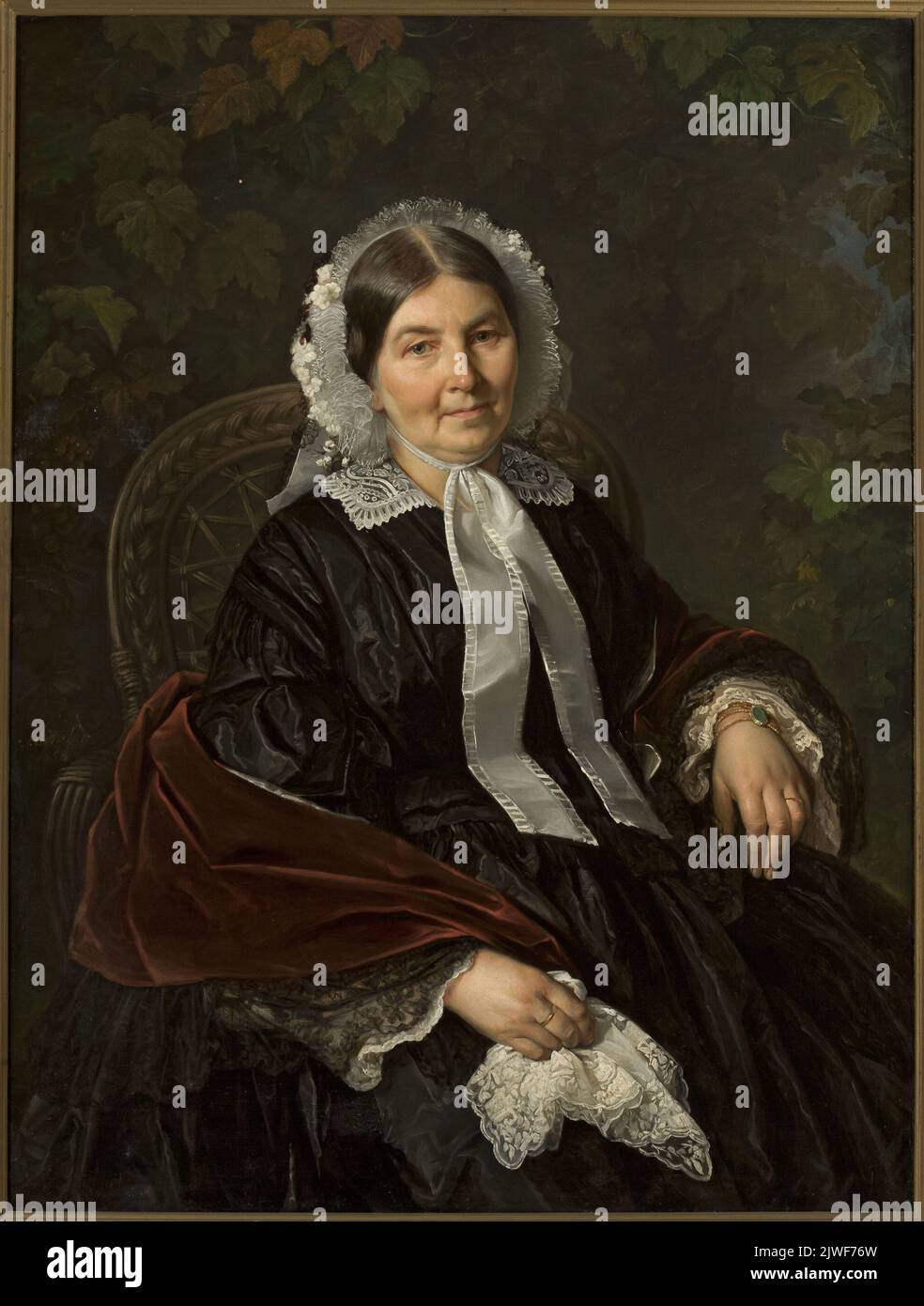 Portrait of Matylda Werner. Simmler, Józef (1823-1868), painter Stock ...