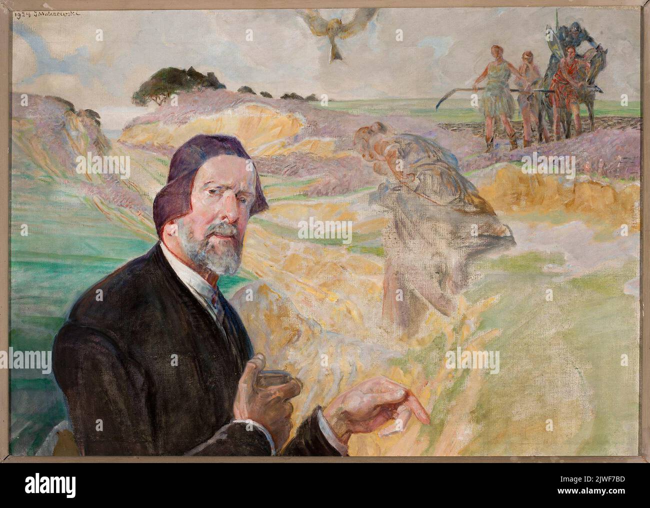 Self-portrait with a Polish road. Malczewski, Jacek (1854-1929 ...