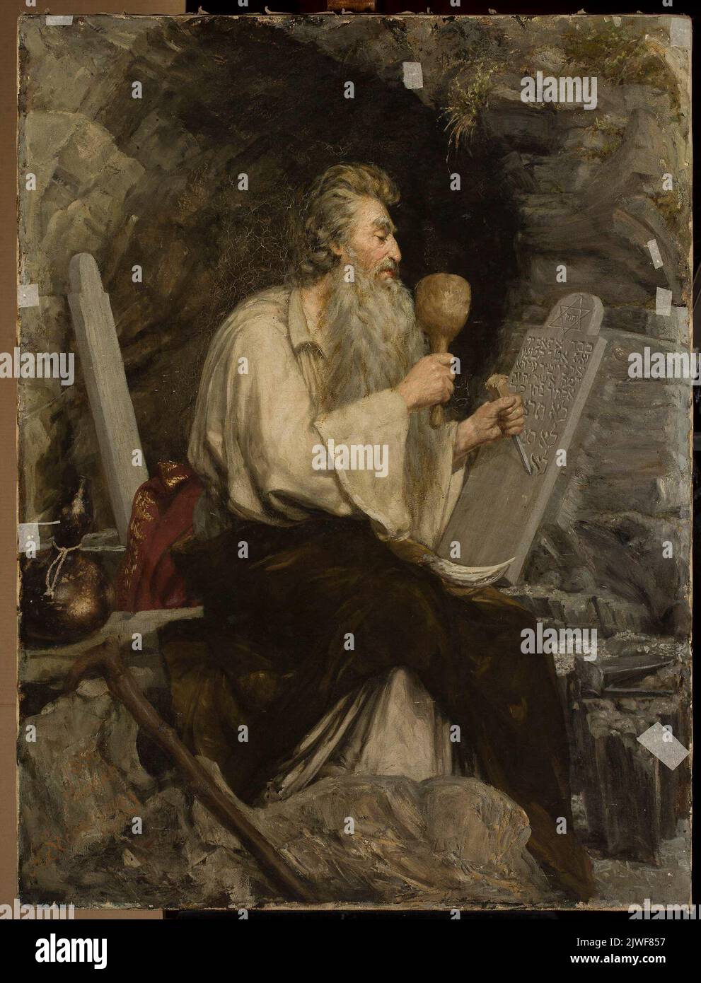 Moses with Ten Commandments. Sochaczewski, Aleksander (1843-1923 ...