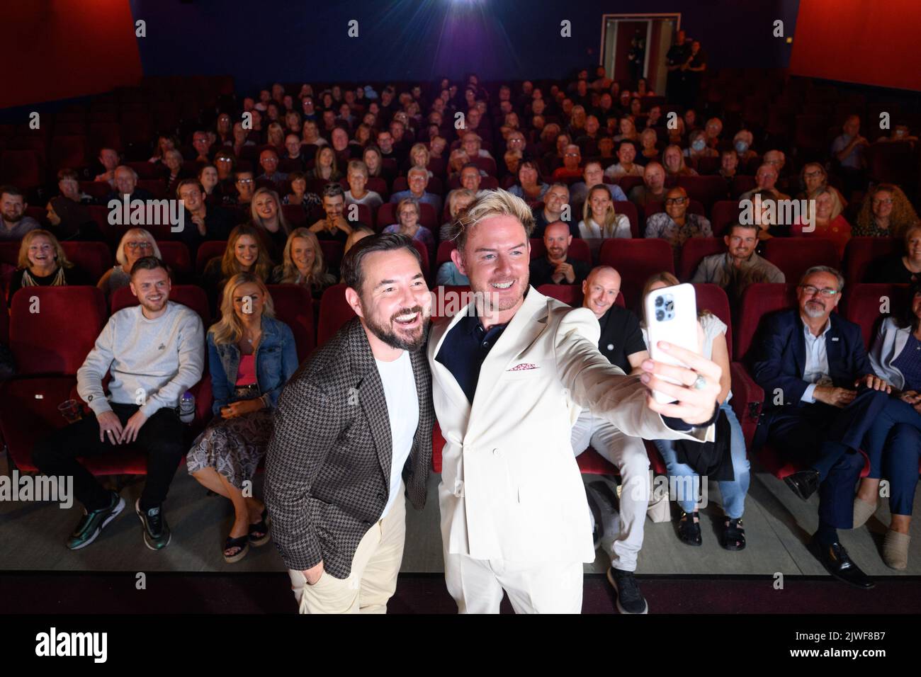 Martin Compston (left) and Phil MacHugh at the Waterfront Cinema in ...