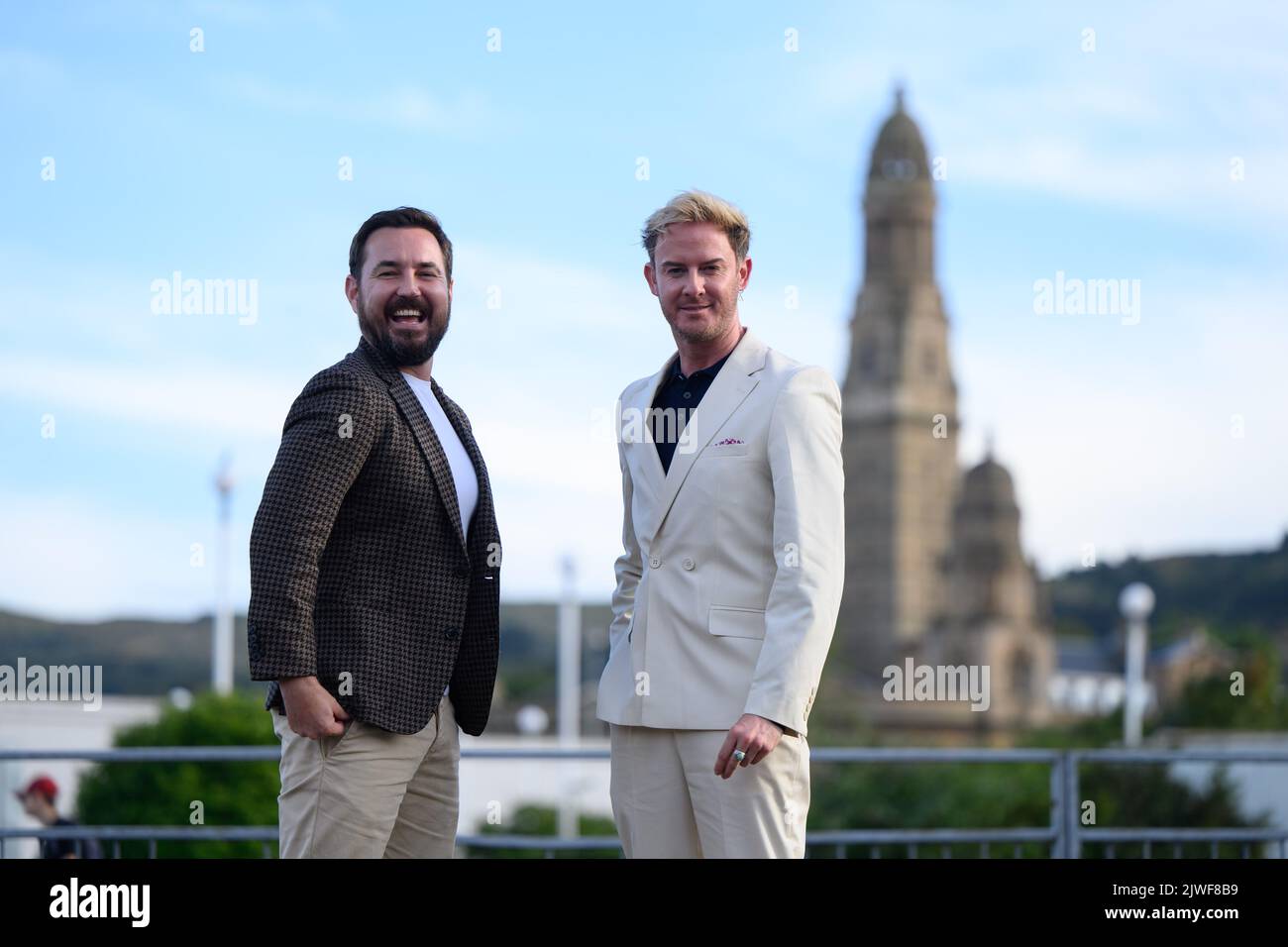 Martin Compston (left) and Phil MacHugh at the Waterfront Cinema in ...