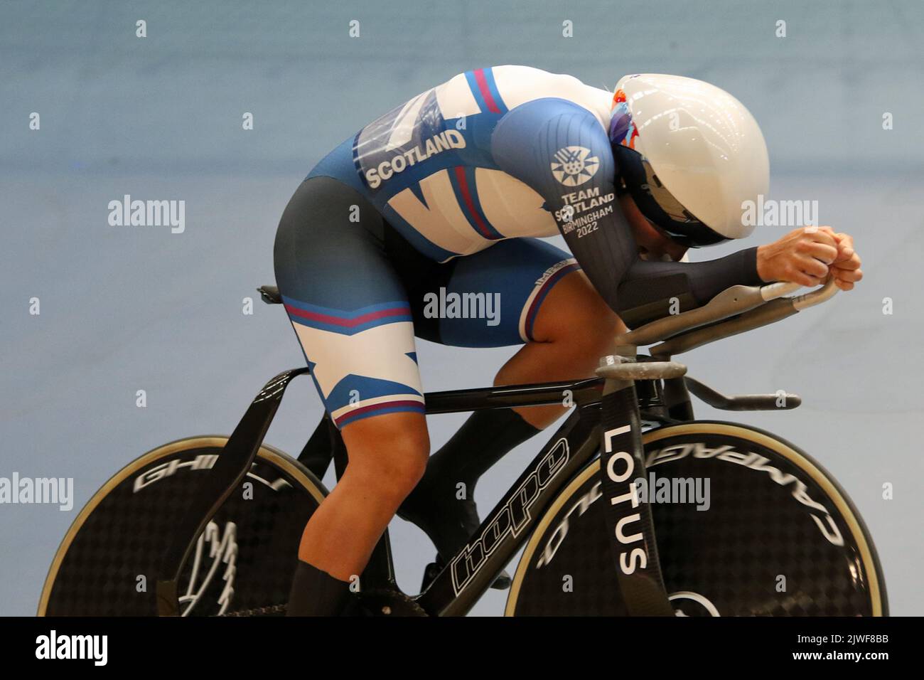 Neah EVANS of Scotland in the women's 3000m Individual Pursuit cycling ...