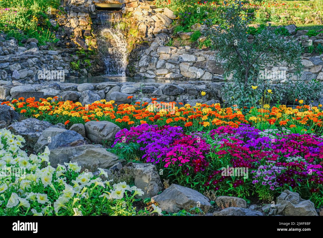 Cascade Gardens, Banff,, Banff National Park, Alberta, Canada Stock ...