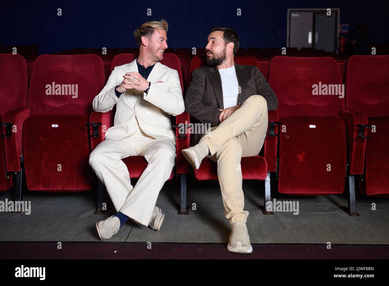 Phil MacHugh (left) and Martin Compston at the Waterfront Cinema in ...