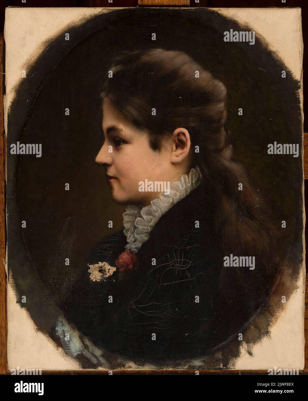 Woman portrait painting side view hi-res stock photography and images ...