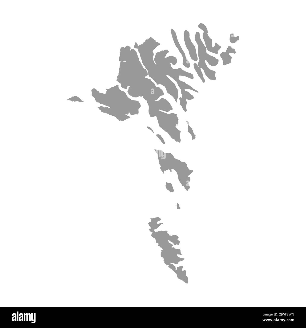 Faroe Islands Vector Map Solid Silhouette Stock Vector Image And Art Alamy