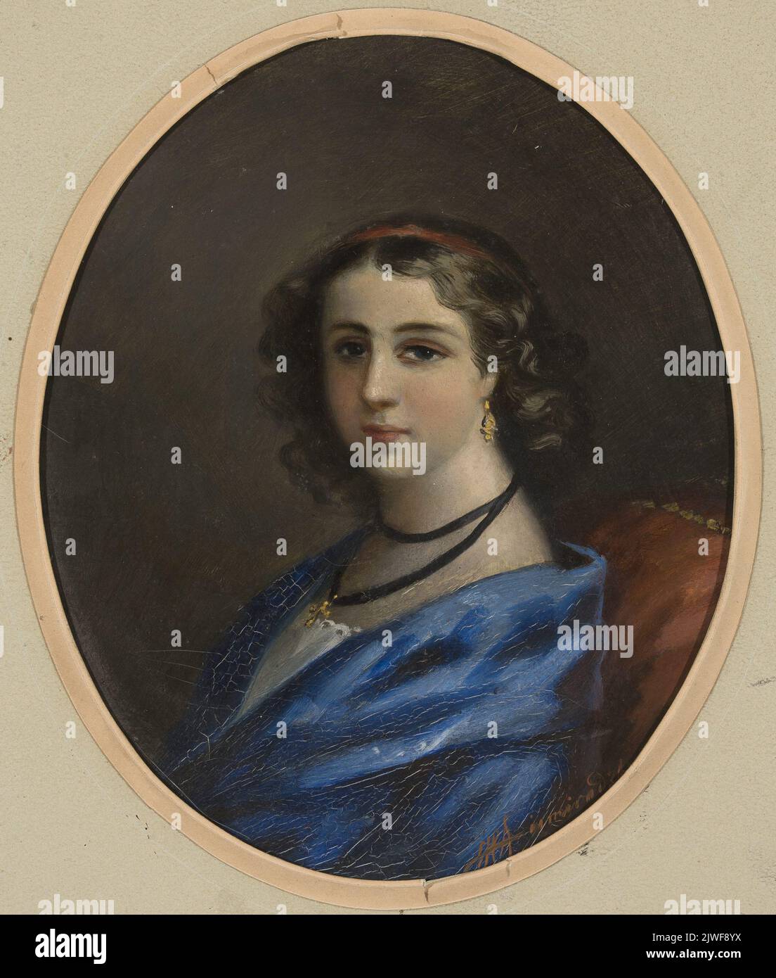 Portrait of a woman. Siemiradzki, Henryk (1843-1902), painter Stock ...