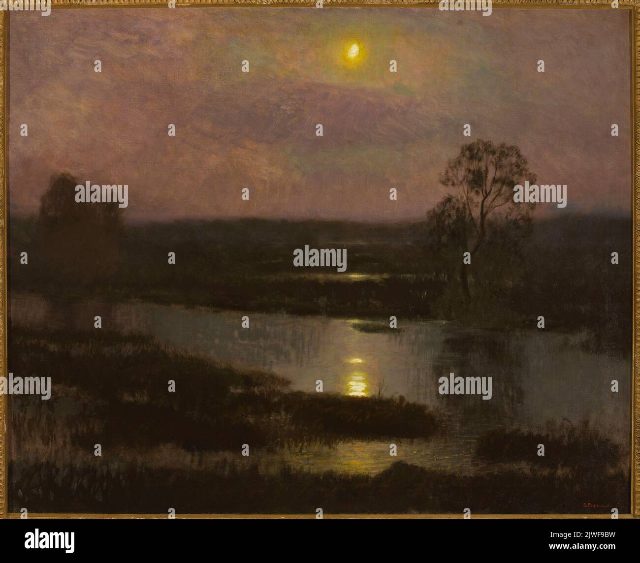 Moon night. Popowski, Stefan (1870-1937), painter Stock Photo - Alamy