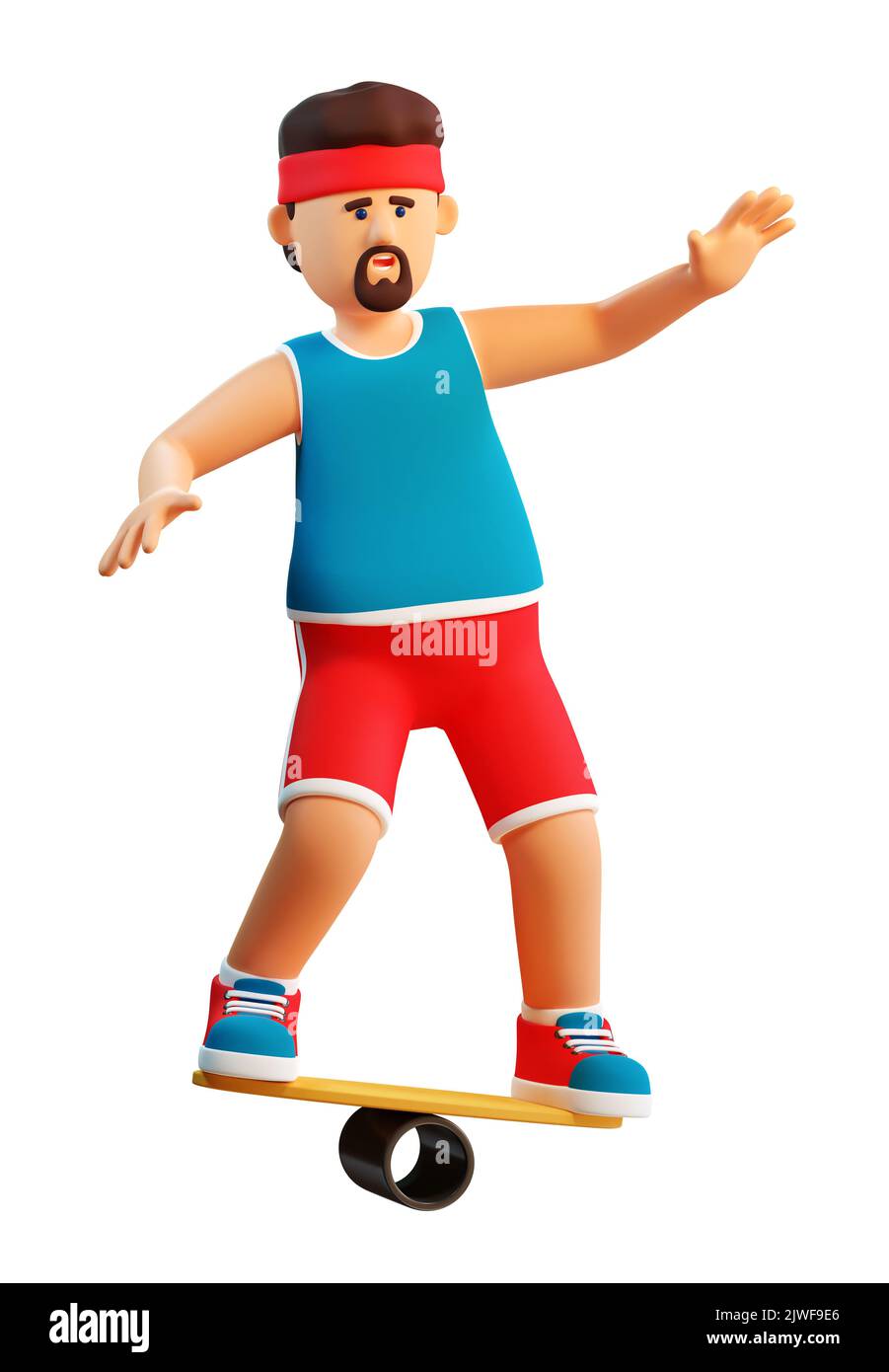 Balance training board Cut Out Stock Images & Pictures - Alamy