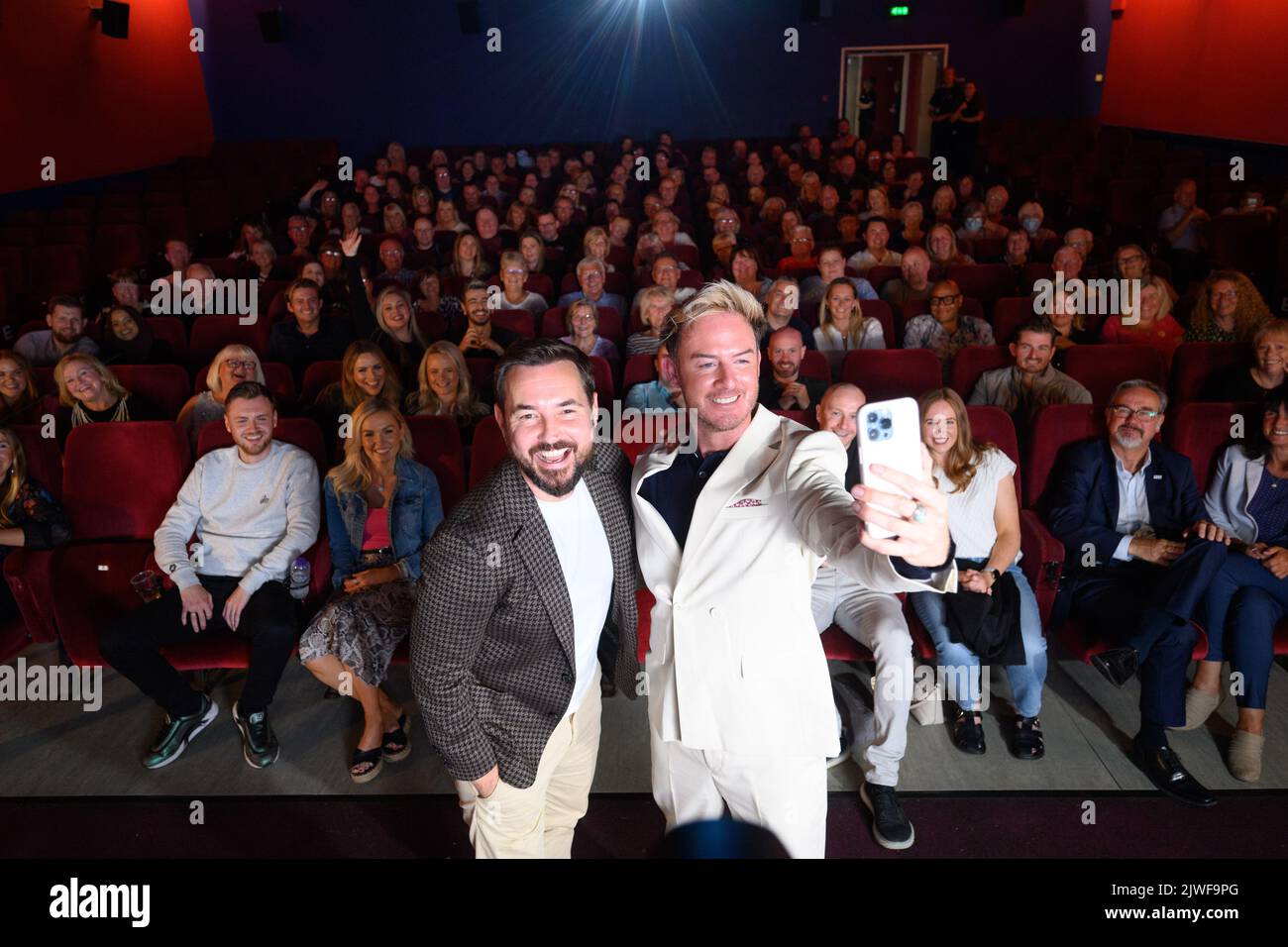Martin Compston (left) and Phil MacHugh at the Waterfront Cinema in ...